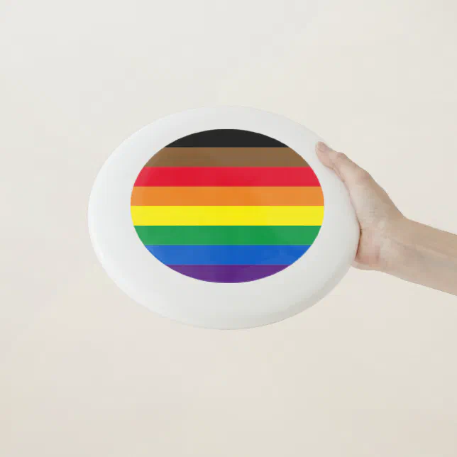 Gay Pride lgbtq diversity inclusive rainbow flag Wham-O Frisbee | Zazzle