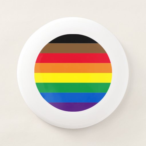 Gay Pride lgbtq diversity inclusive rainbow flag Wham-O Frisbee | Zazzle