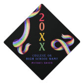 Gay Pride LGBTQ Graduate Name Class Year & School Graduation Cap Topper ...