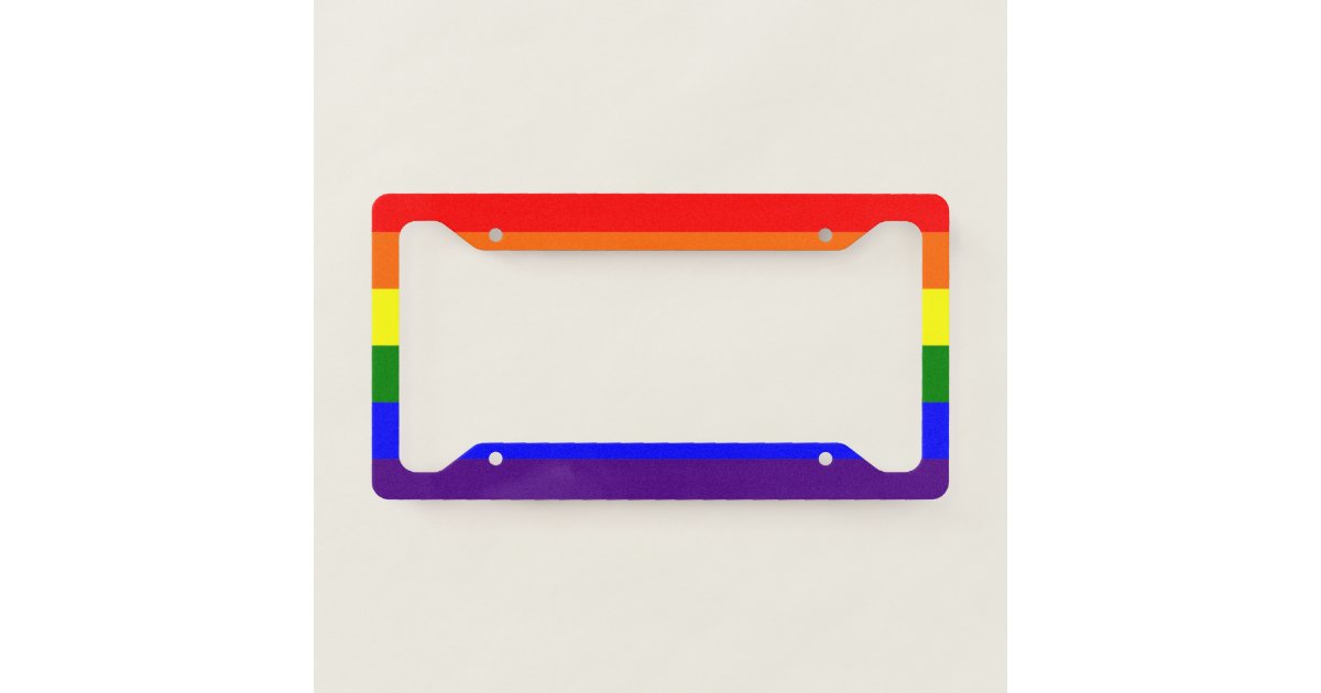 Gay Pride License Plate Frame | Zazzle