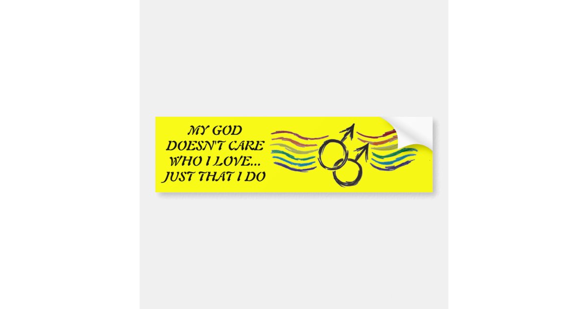 Gay Pride Male Symbol Bumper Sticker | Zazzle