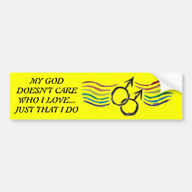 Gay Pride Male Symbol Bumper Sticker | Zazzle