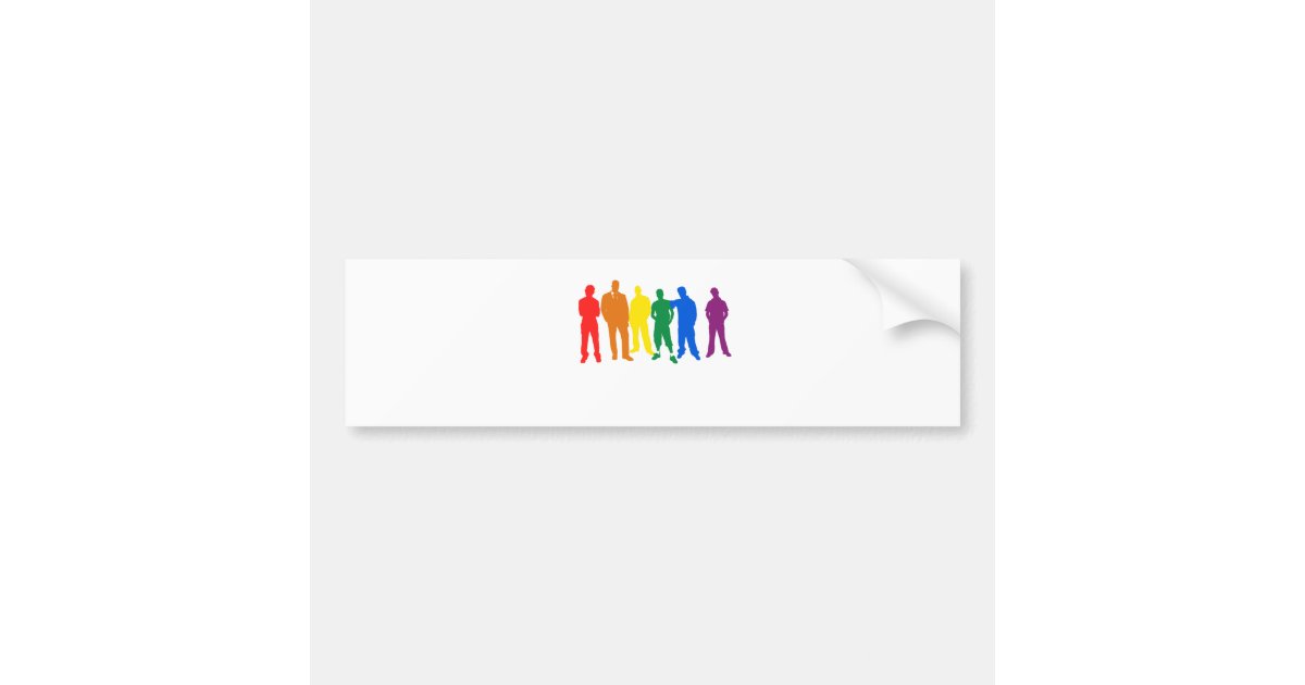 GAY PRIDE MEN BUMPER STICKER | Zazzle