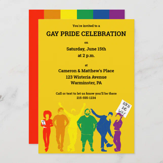Gay Pride Parade Celebration Party Invitation | Zazzle