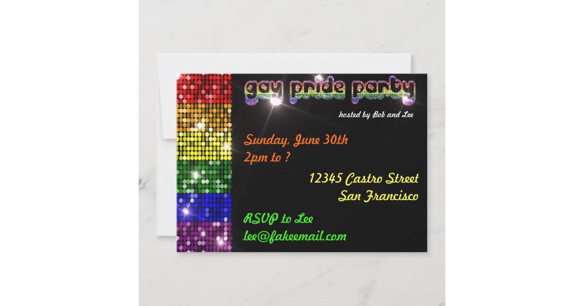Gay Pride Party Invitations | Zazzle