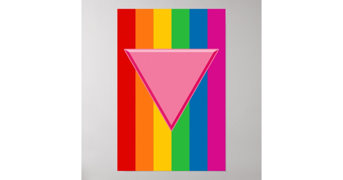 Gay Pride Pink Triangle Poster | Zazzle