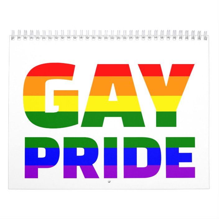 Gay pride rainbow calendar | Zazzle.com