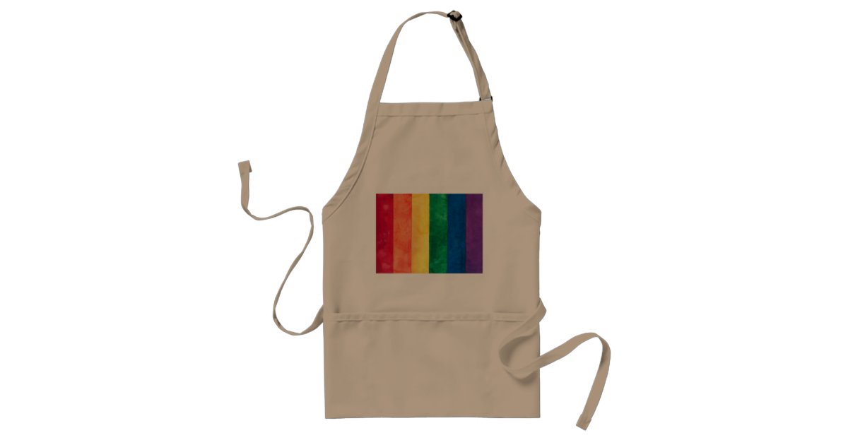 Gay Pride Rainbow Flag Adult Apron | Zazzle