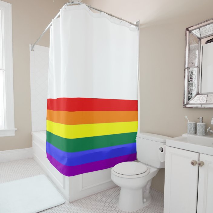 Gay Pride Rainbow Flag Bottom Shower Curtain