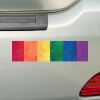 Gay Pride Rainbow Flag Bumper Sticker | Zazzle