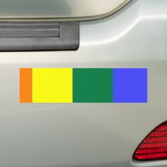 Gay Pride Rainbow Flag Bumper Sticker | Zazzle