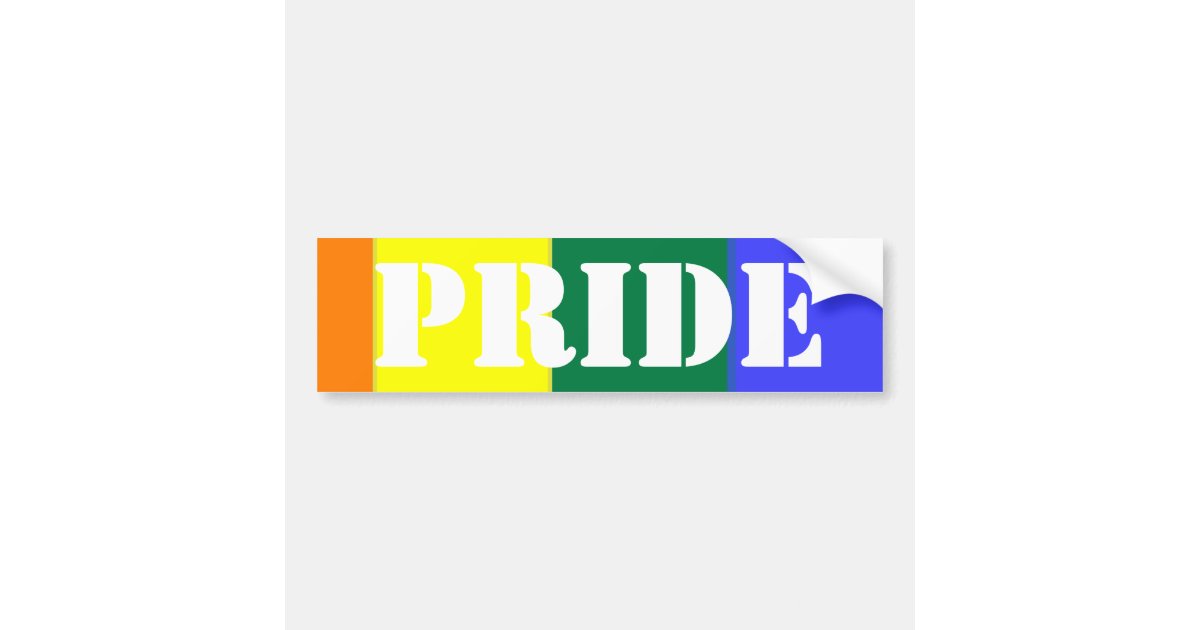 Gay Pride Rainbow Flag Bumper Sticker | Zazzle