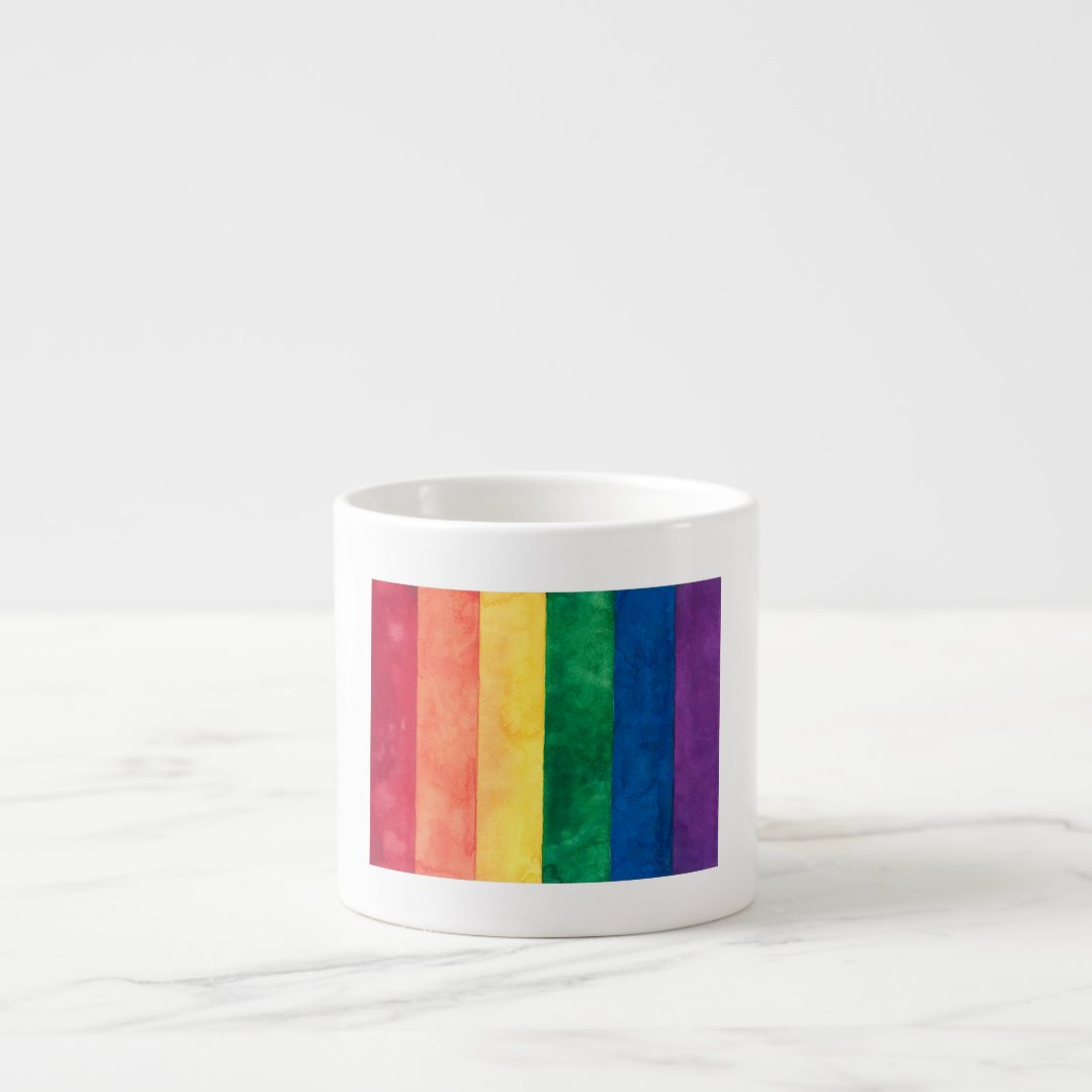 Gay Pride Rainbow Flag Espresso Cup | Zazzle
