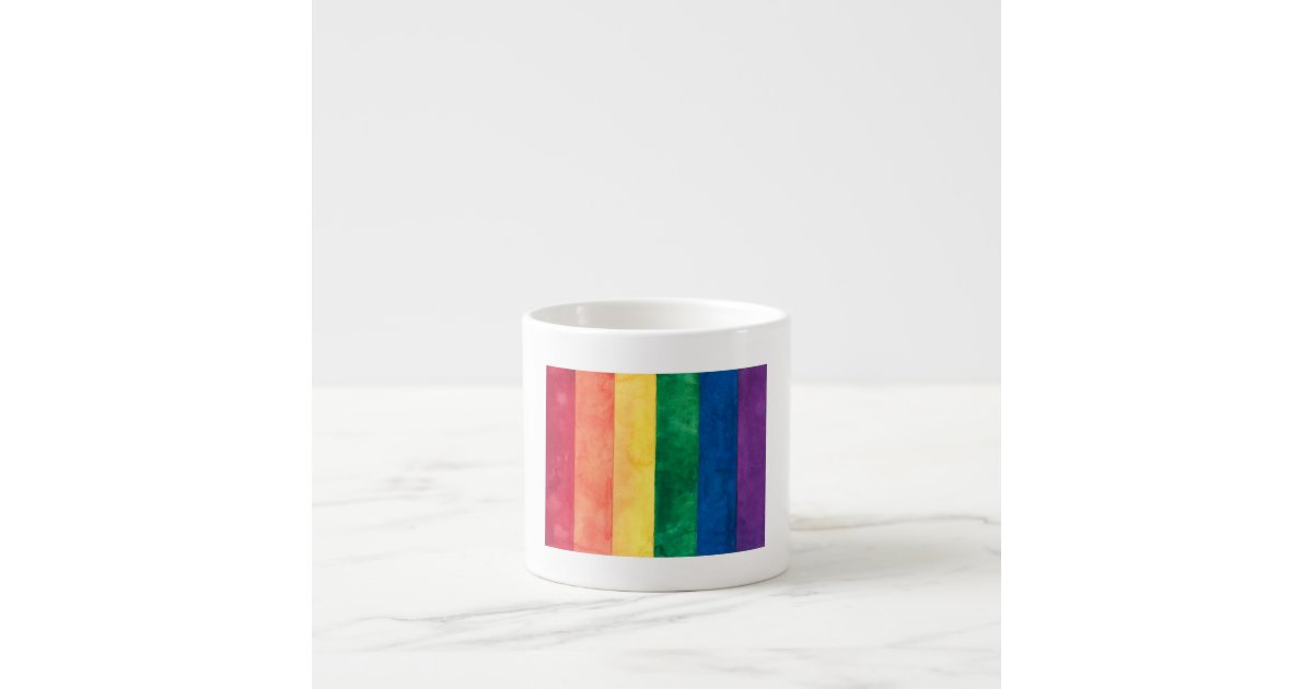 Gay Pride Rainbow Flag Espresso Cup | Zazzle