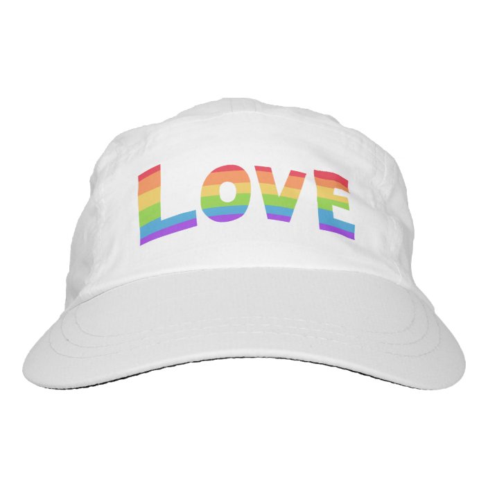 Gay Pride rainbow flag LGBT love is love LGBTQ Hat | Zazzle.com