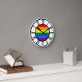 Gay Pride Rainbow Flag LGBT Personalized Round Clock | Zazzle