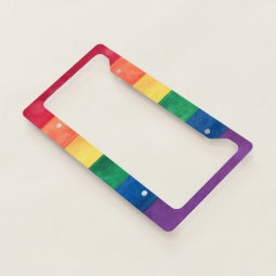 Gay Pride Rainbow Flag License Plate Frame | Zazzle