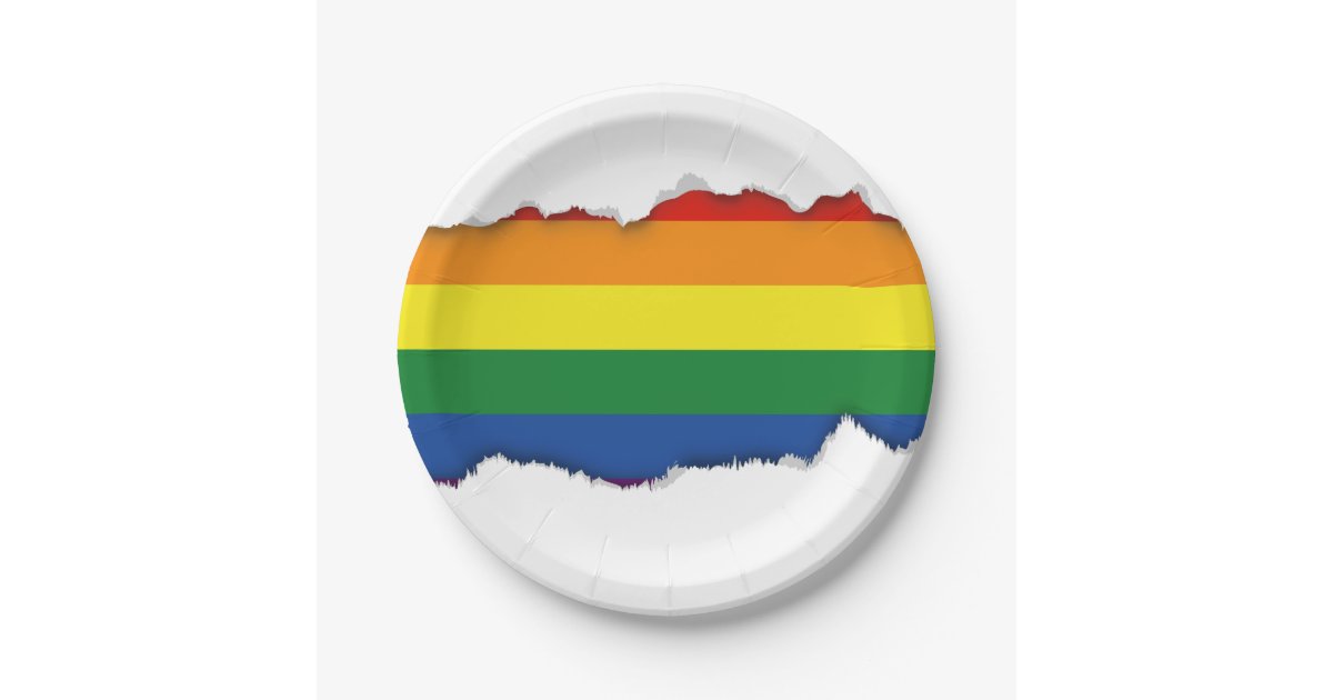 Gay pride Rainbow Flag Paper Plates | Zazzle
