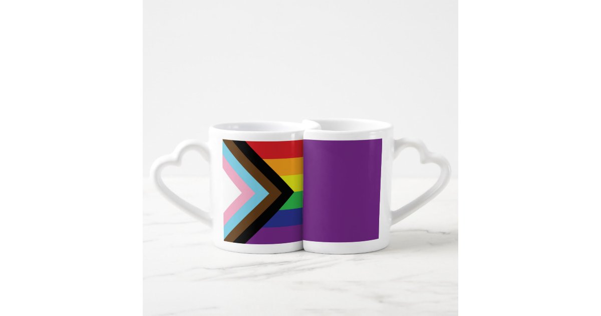 Gay Pride Rainbow Flag Progressive LGBTQIA+ Coffee Mug Set | Zazzle