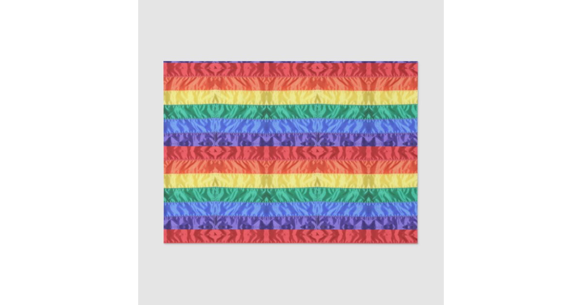 Gay pride Rainbow flag rainbow stripes LGBT LGBTQ Tissue Paper | Zazzle