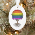 Gay Pride Rainbow Flag Tree of Life Customizable Ornament | Zazzle