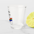 Gay Pride Rainbow Flags Wedding Shot Glass | Zazzle