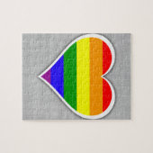 Gay pride rainbow heart jigsaw puzzle | Zazzle