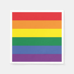 Gay Pride Rainbow LGBT Flag Napkins | Zazzle