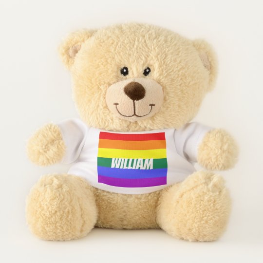 Gay Pride Rainbow LGBT Personalized Teddy Bear | Zazzle.com
