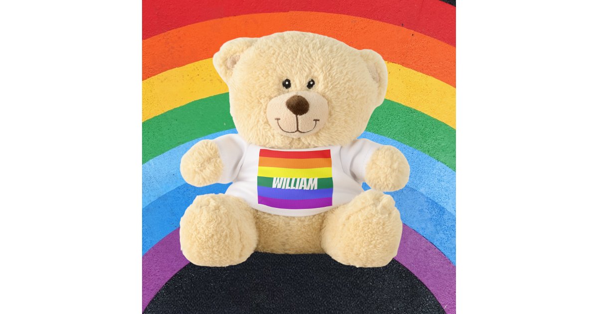 Gay Pride Rainbow LGBT Personalized Teddy Bear | Zazzle