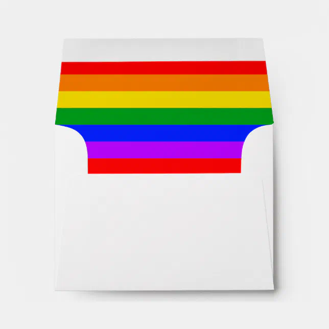 Gay Pride Rainbow Rehearsal Dinner Invitation Envelope | Zazzle