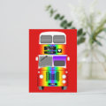 Gay Pride Rainbow retro Double Decker Bus Postcard | Zazzle