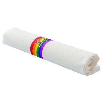 Gay Pride Rainbow Wedding Napkin Band | Zazzle