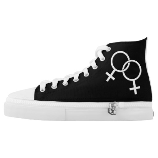 Gay Pride Sneakers Women's Lesbian Love Shoes | Zazzle
