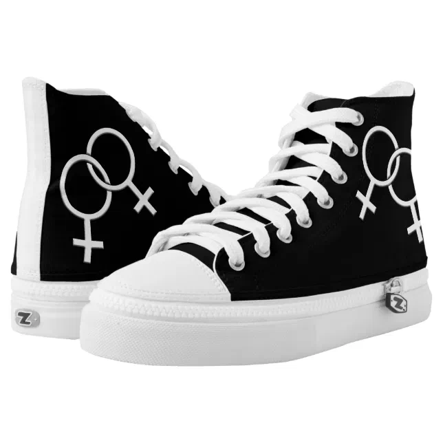 Gay Pride Sneakers Women's Lesbian Love Shoes | Zazzle