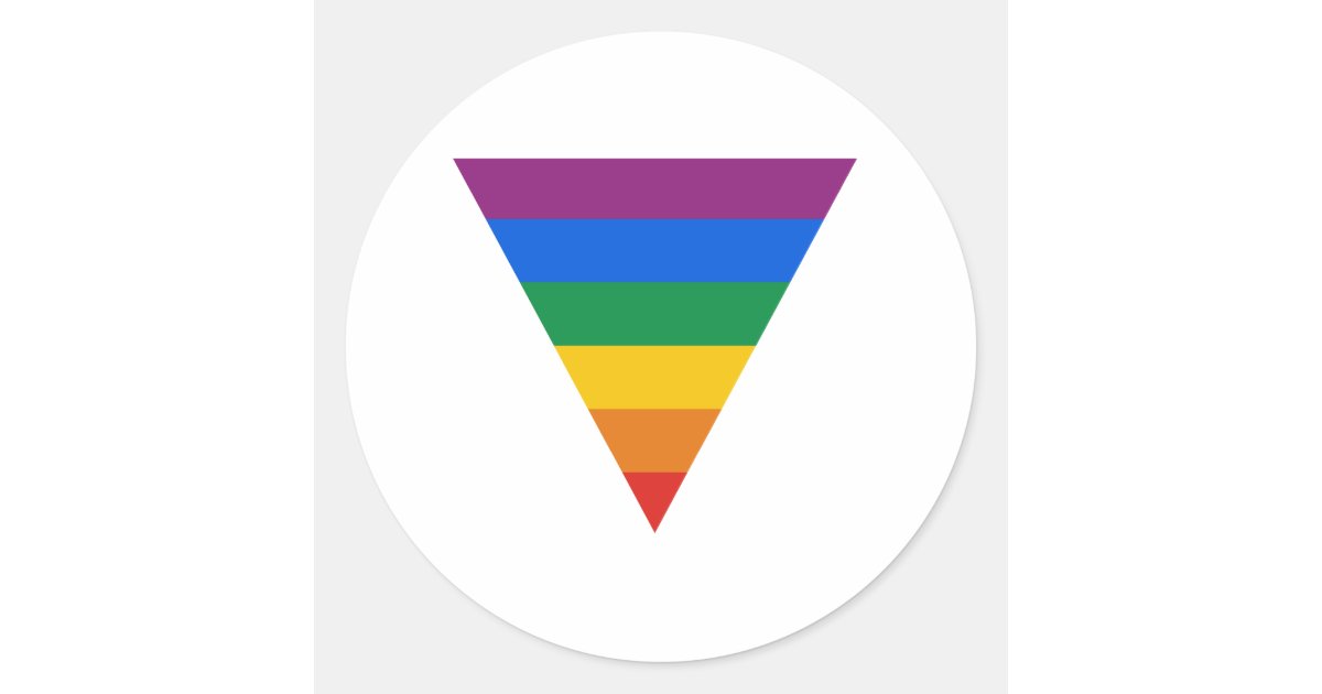 Gay Pride Triangle Classic Round Sticker | Zazzle