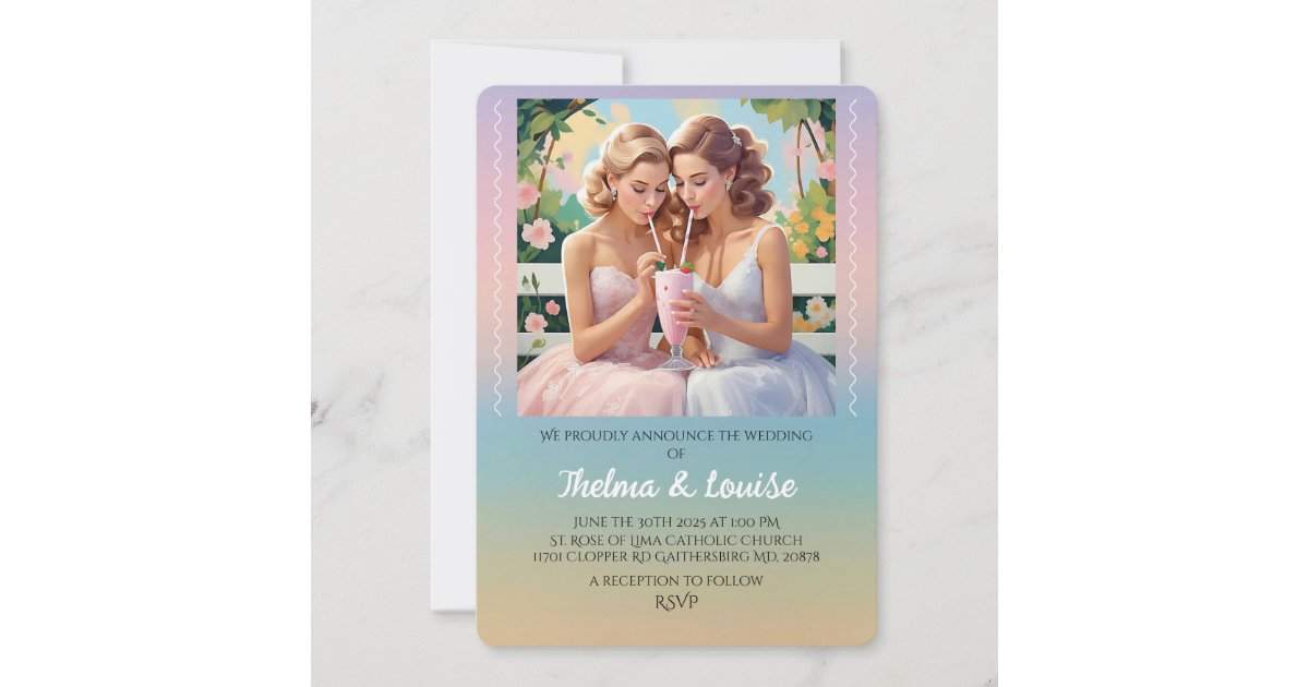" GAY PRIDE WEDDING INVITATION " | Zazzle