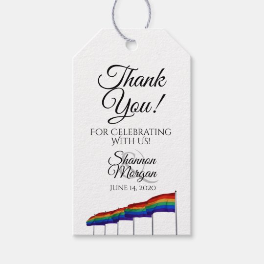 Gay Pride Wedding Thank You Favor T Tag