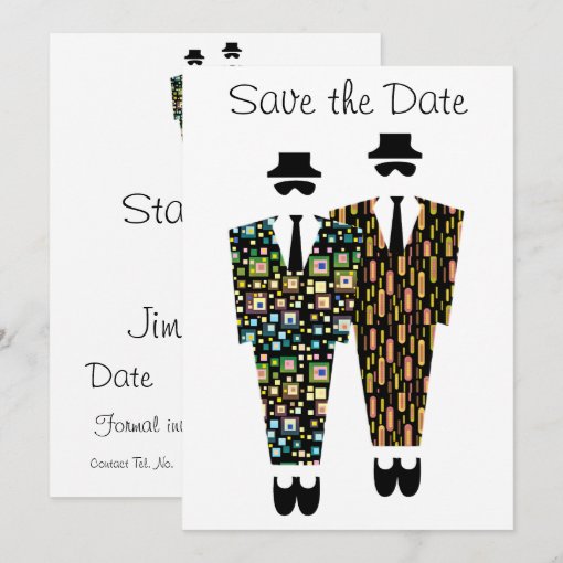Gay Save The Date Announcement Card | Zazzle