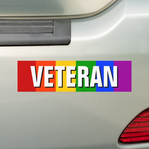 GAY VETERAN BUMPER STICKER | Zazzle
