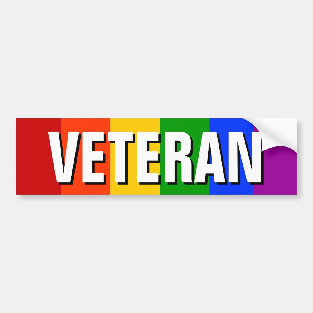 GAY VETERAN BUMPER STICKER | Zazzle