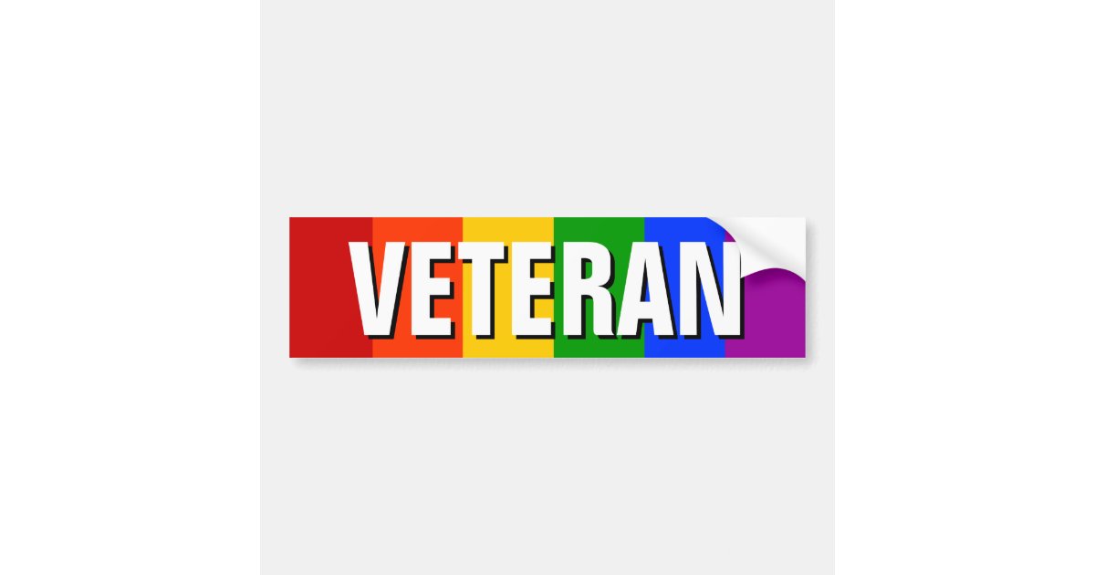 Gay Veteran Bumper Sticker Zazzle