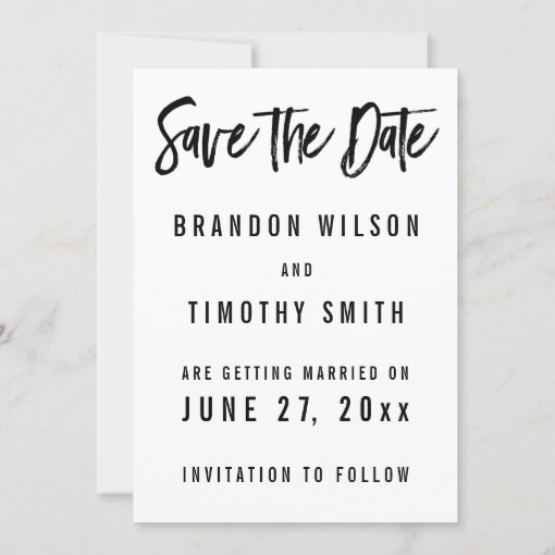 Gay Wedding Photo Save The Date Cards | Zazzle