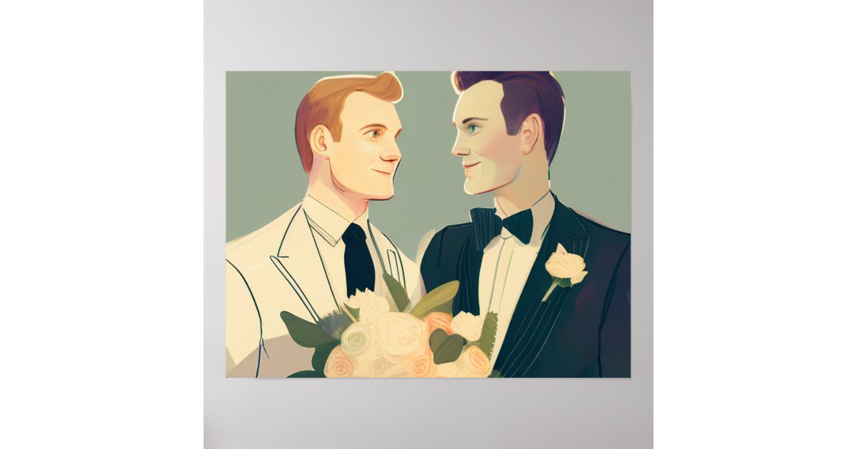 Gay Wedding Poster | Zazzle