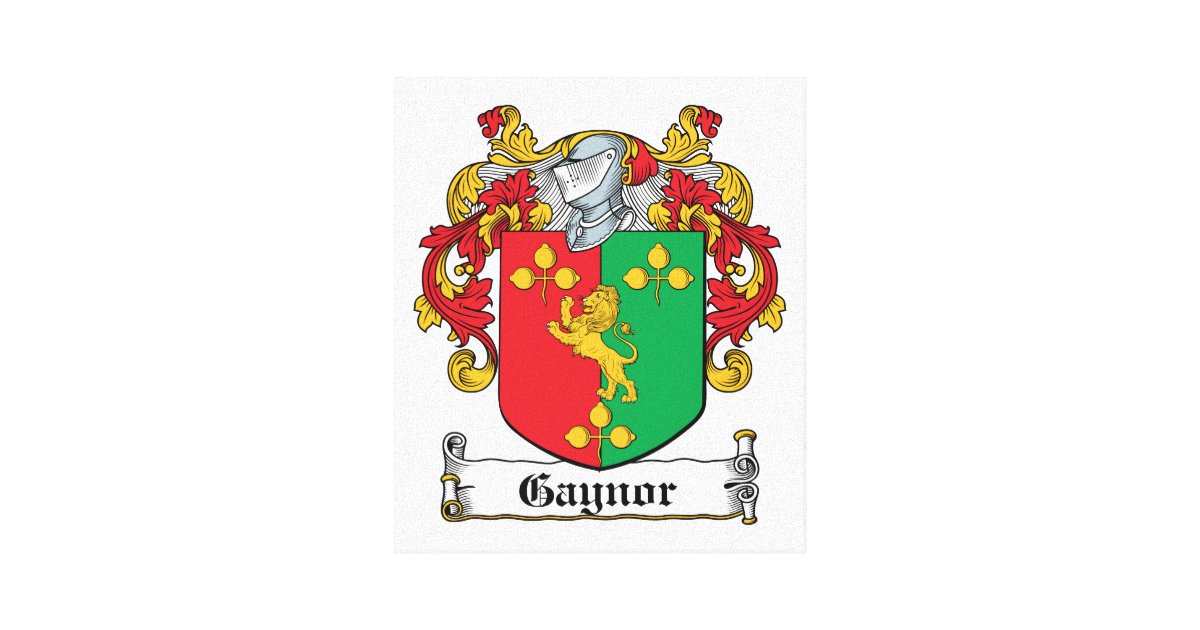Gaynor Family Crest Canvas Print | Zazzle
