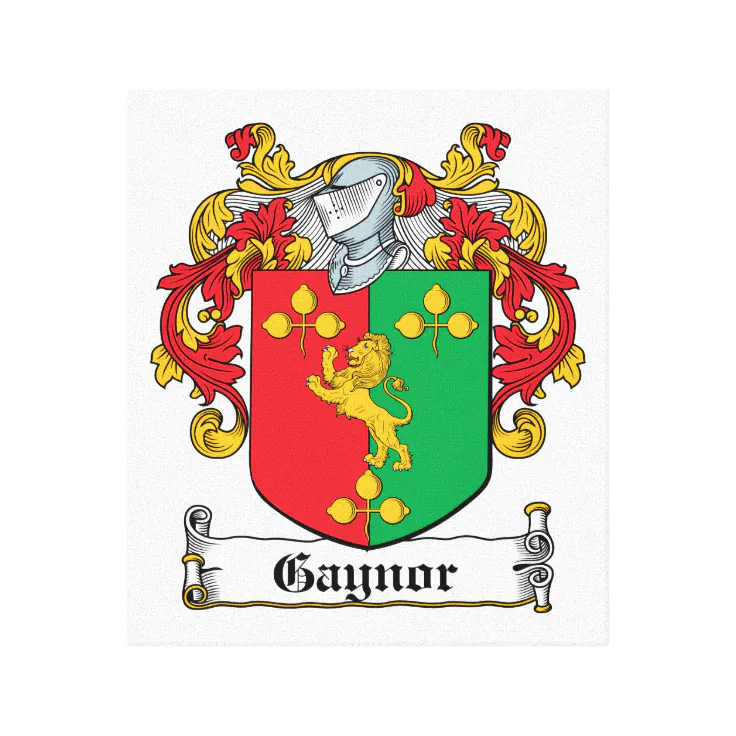 Gaynor Family Crest Canvas Print | Zazzle