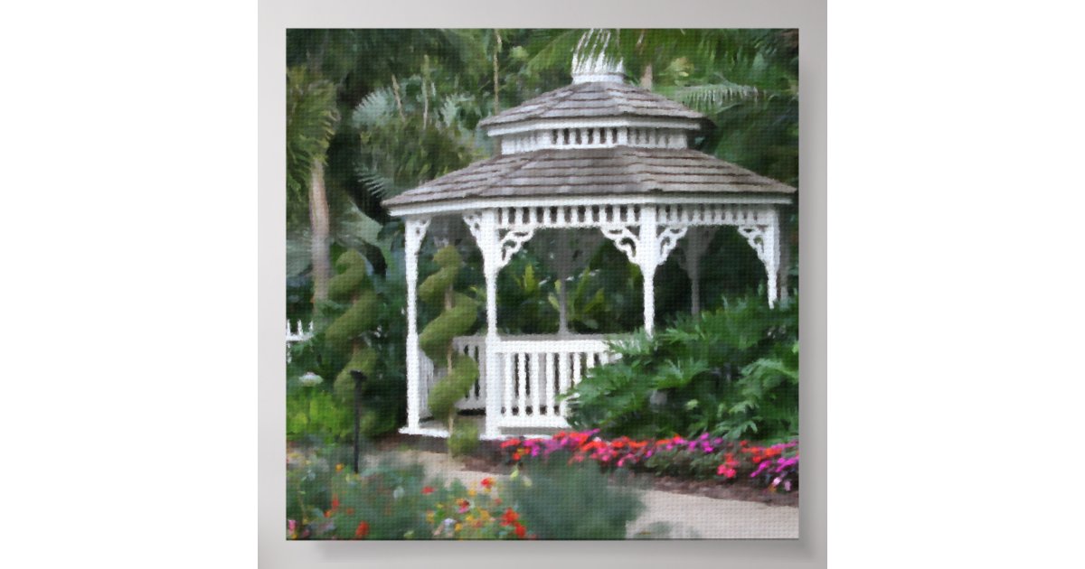 Gazebo Photo Backdrop Poster | Zazzle