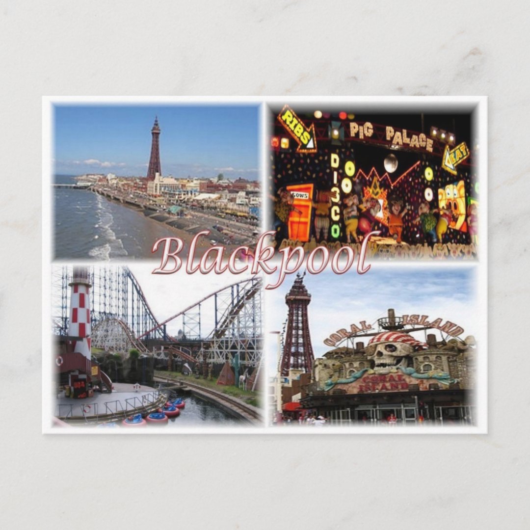 GB United Kingdom - England - Blackpool - Postcard | Zazzle