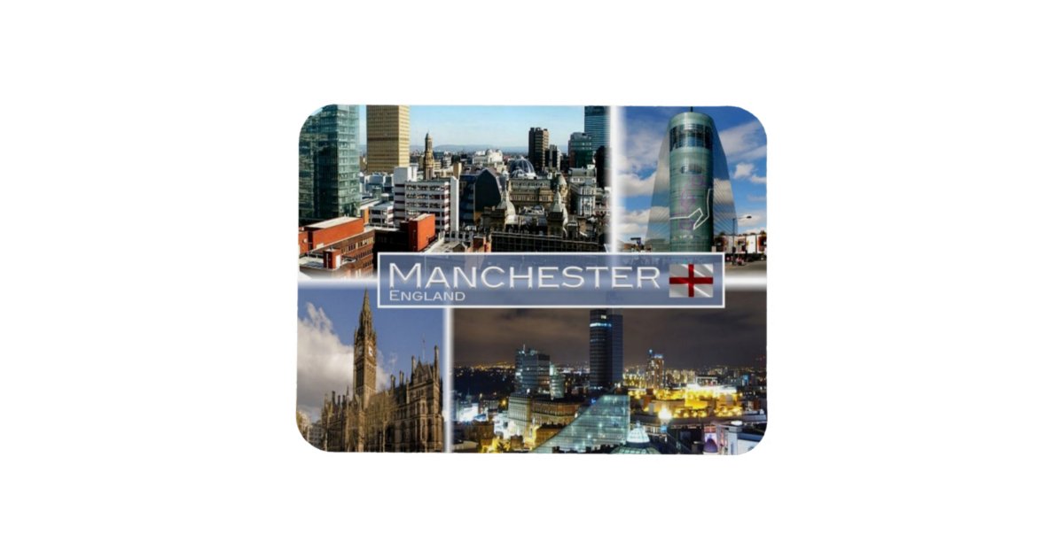 GB United Kingdom - England - Manchester - Magnet | Zazzle