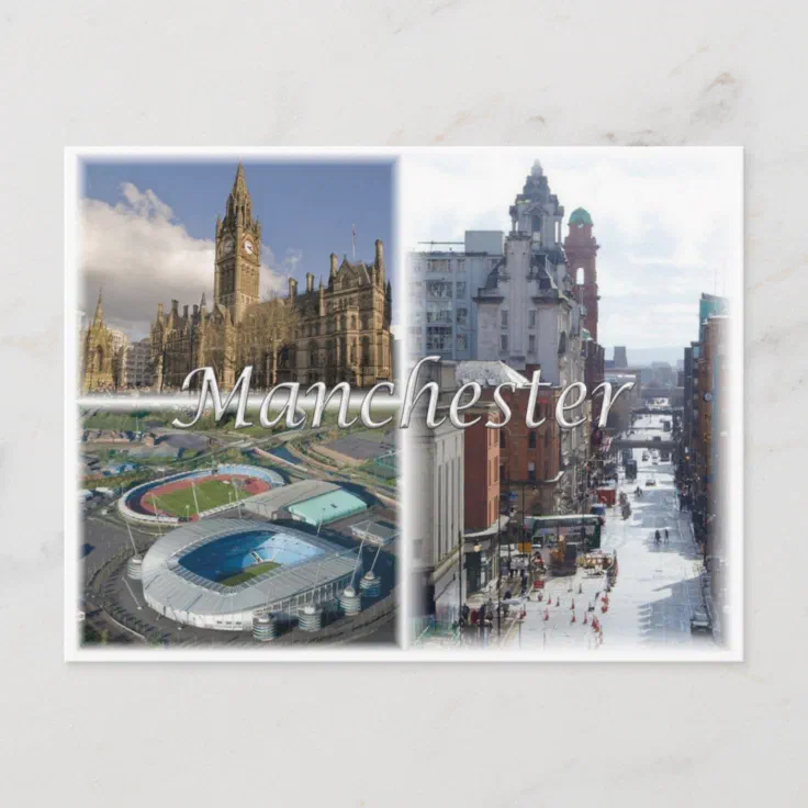 GB United Kingdom - England - Manchester - Postcard | Zazzle